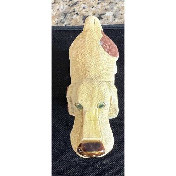Art | Vintage Artesania Rinconada Carved Hound Puppy Dog Figurine Green ...
